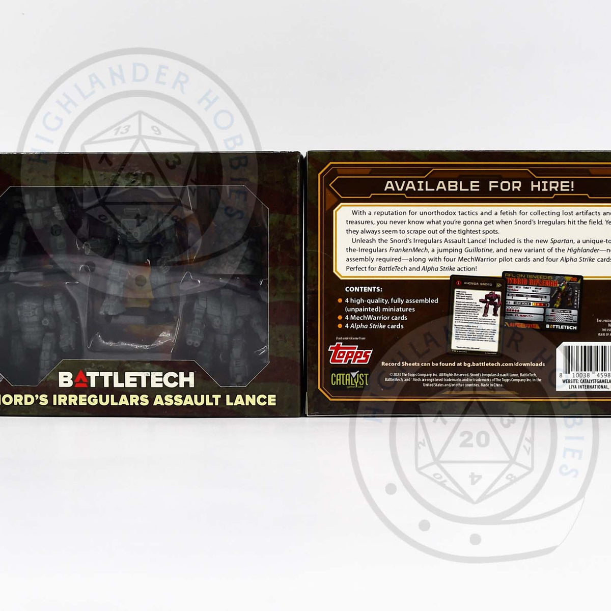 Snord's Irregulars Assault Lance Forcepack 35770 [Battletech ...