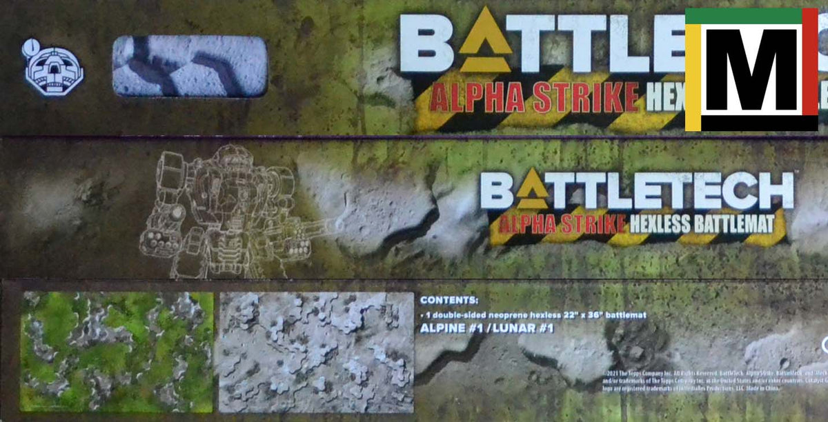 Battlemat K Alpha Strike Hexless Alpine #1 / Lunar #1 35800K [Battlete ...