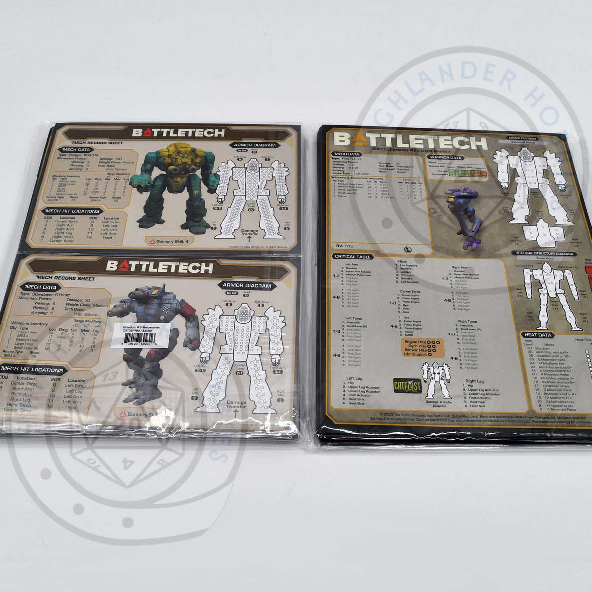 Premium Record Sheets [Battletech Mercenaries] Catalyst Game Labs ...